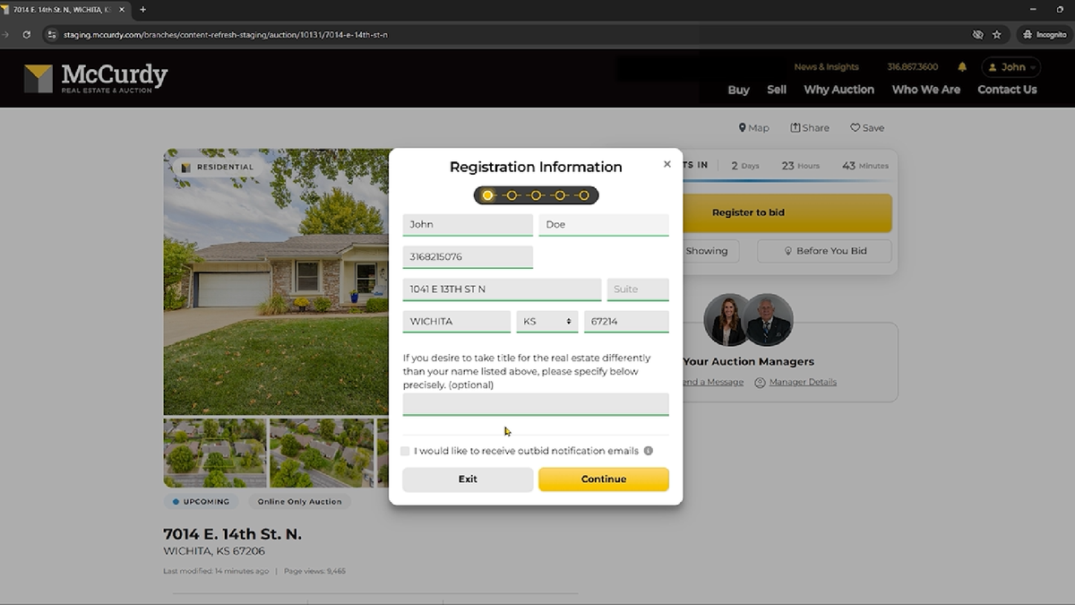 How to Register for an Online Auction | McCurdy